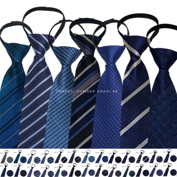 Jual Dasi Instan Pria Langsung Pakai Dasi Dewasa Panjang Motif Instant ...