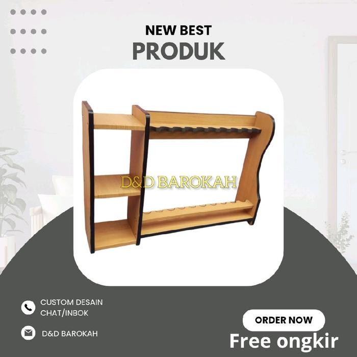 Jual Rak Joran Pancing kayu + Kotak Essen/Reel Pancing Serbaguna ...