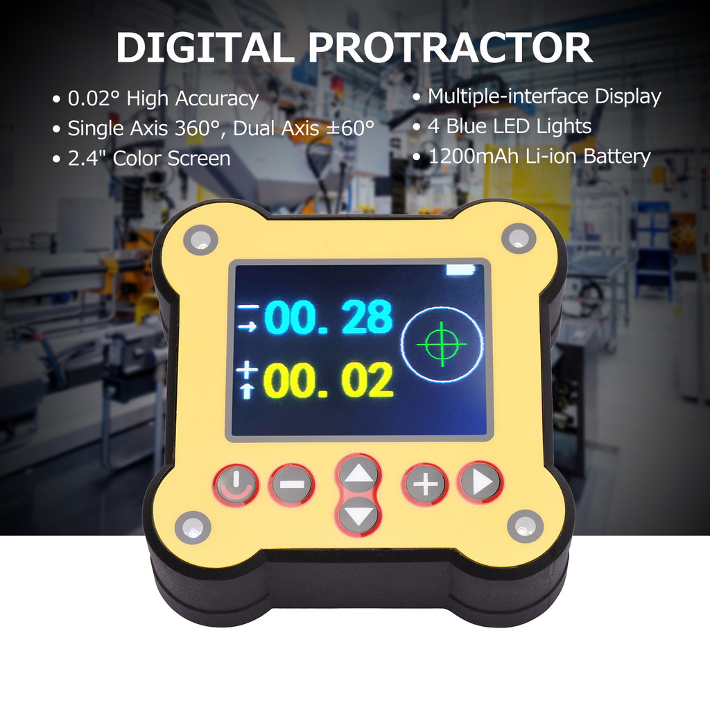Jual Dual Axis Digital Protractor Inclinometer Magnetic 0.02° Accuracy ...