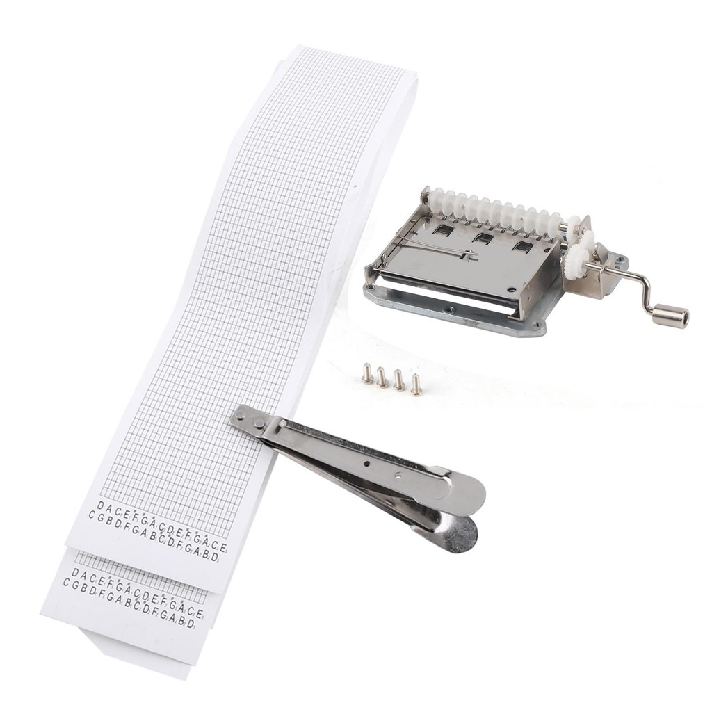 Jual DIY 30-Note Hand Crank Music Box Movement Kit - Zinc Alloy Parts ...