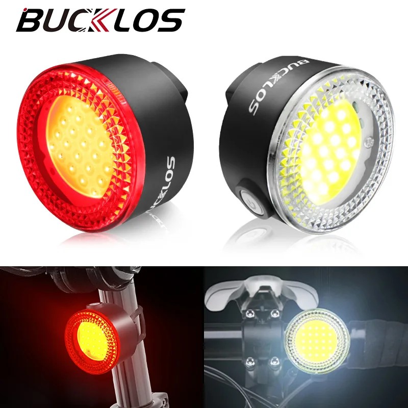 Jual Bucklos Bike Light Cob Front Rear Bicycle Lights Led Re argeable ...