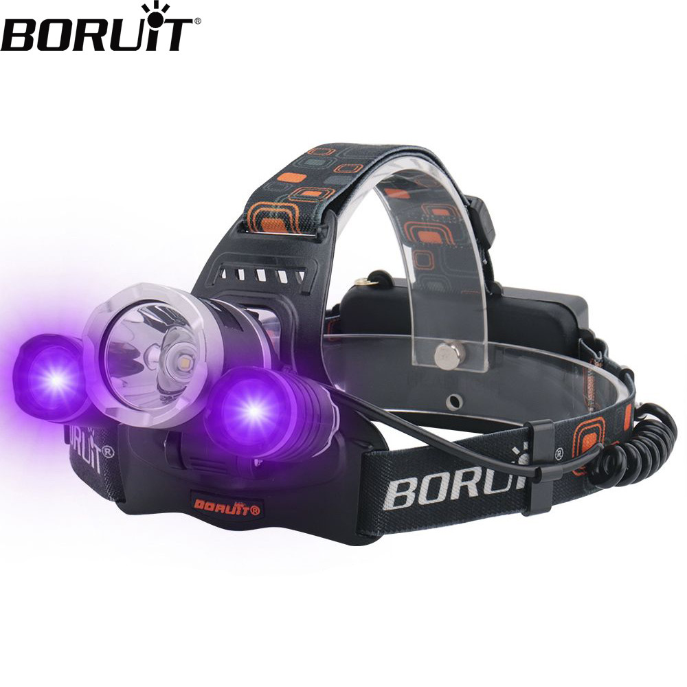 Jual IMPORT BORUiT RJ-3000 390nm UV LED Headlamp Type-C Rechargeable ...