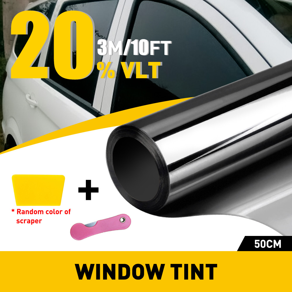 Jual 1 Roll 50cm X 3m 1/5/15/25/35 Percent VLT Window Tint Film Glass ...