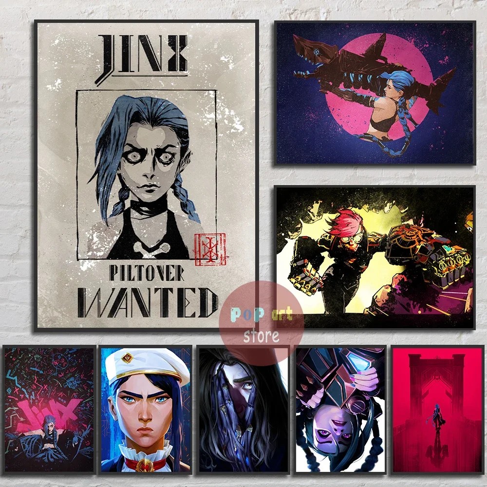 Jual Arcane Season 2 Jinx Vi Graffiti Poster Caitlyn Jayce Viktor ...