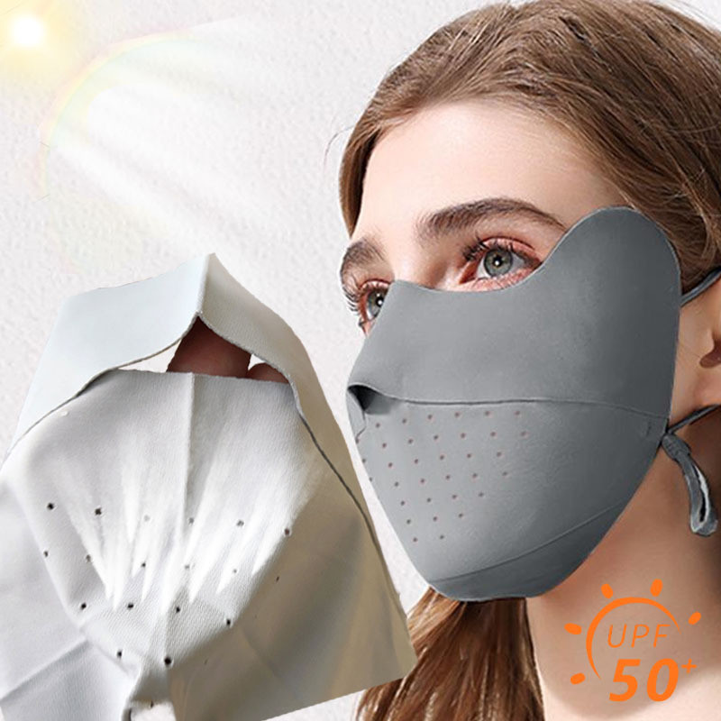 Jual V-Shaped Imitation Nylon UPF50+ Sun Protection Mask Seamless ...