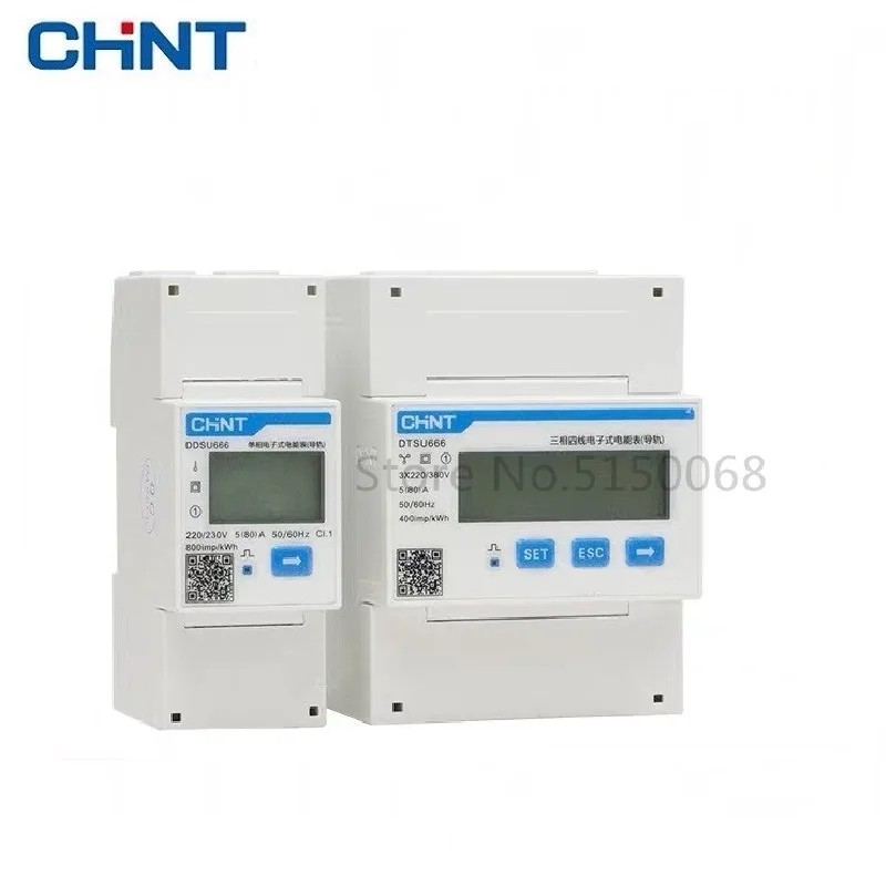 Jual CHINT DDSU666 DTSU666 80A Single Three Phase MODBUS RS485 Bi-directional Smart Energy Power ...