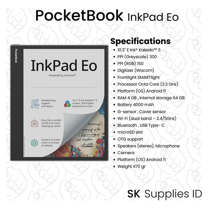 Jual Pocketbook Inkpad Eo 10.3 In E-Reader I E-Note E-Reader Warna I E Ink Kaleido 3 I Android ...