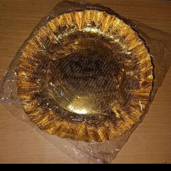 Jual Piring Mas Motif Piring Kue -1 Dus Piring Kue Kertas Paper Plate ...