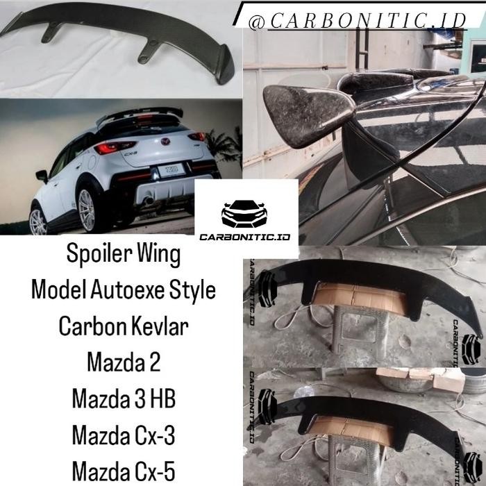 Jual PREMIUM Spoiler Wing Model Autoexe Mazda 2 3 Hatchback Mazda Cx3 ...