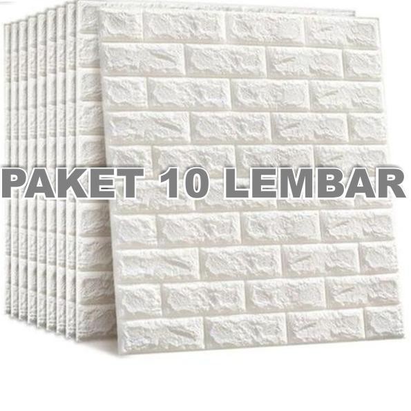 Jual Wallpaper Dinding Foam 3D Bata Putih 70x77 cm 10 Lembar | Shopee ...