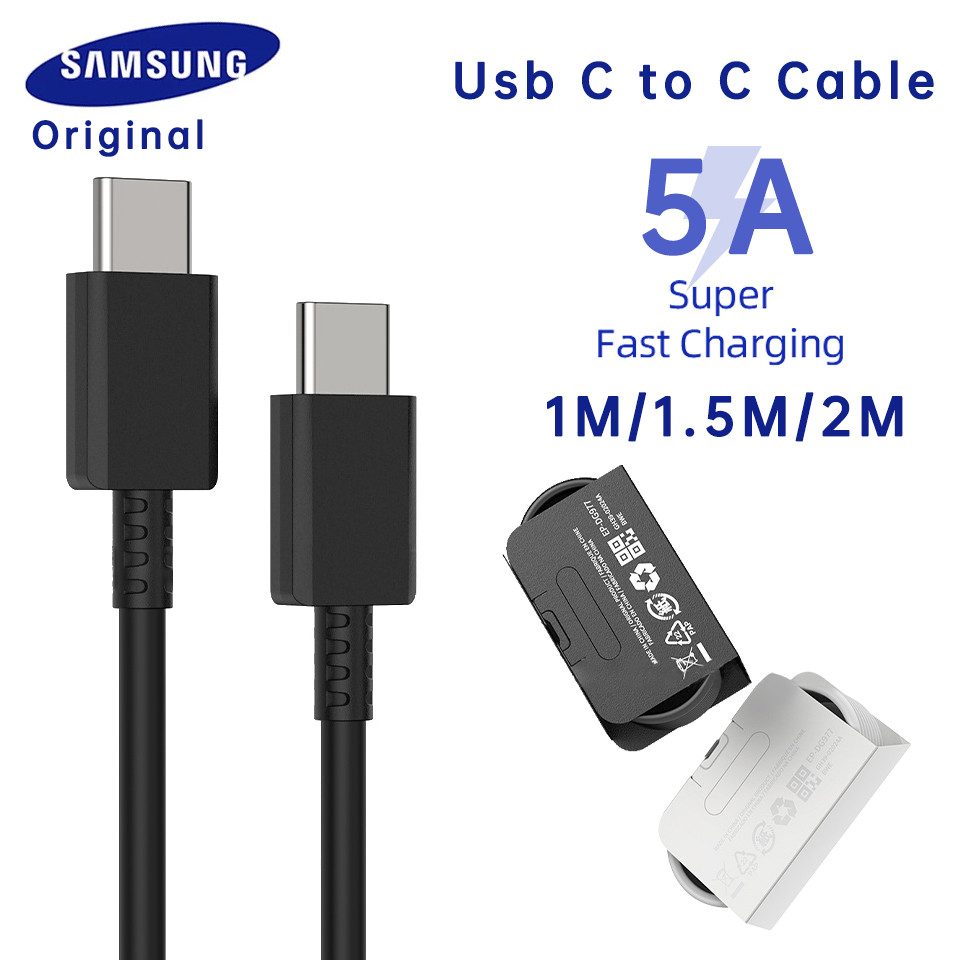 Jual Samsung 5A Pd Usb Cable 45W Type C To Type C Super Fast Charging ...