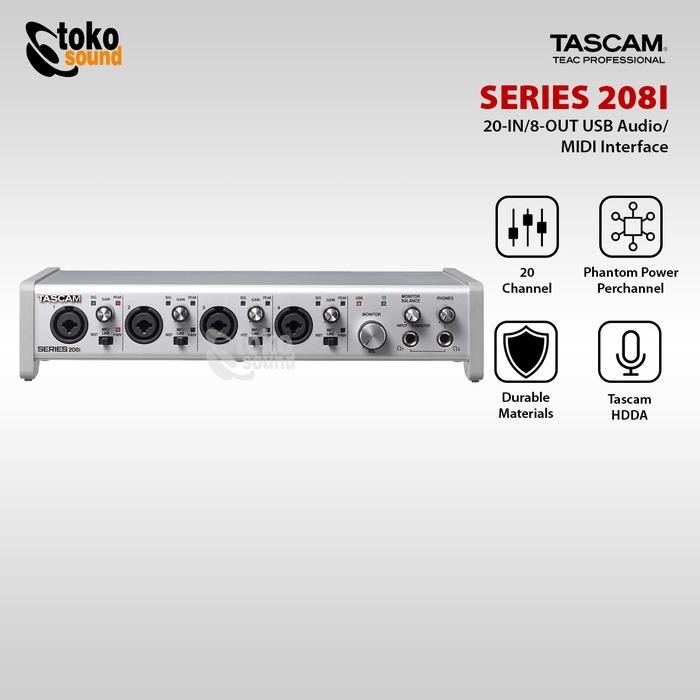 Jual Tascam Series 2i (20 IN/8 OUT AUDIO/MIDI INTERFACE) | Shopee Indonesia