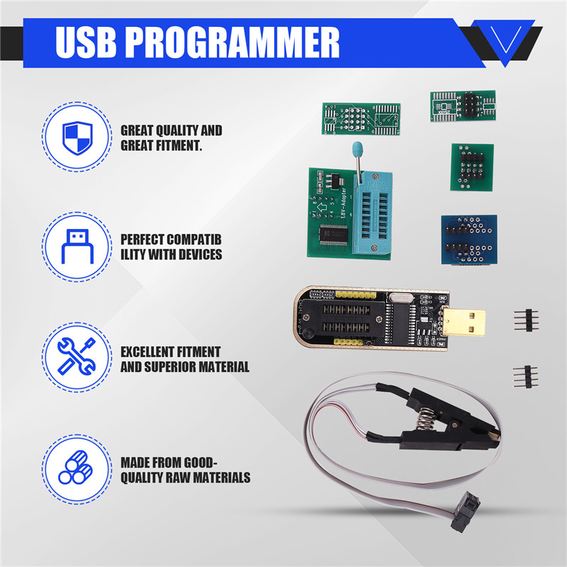 Jual New-CH341A BIOS USB Programmer SOP8 DIP8 1.8V Conversion Socket 8 ...