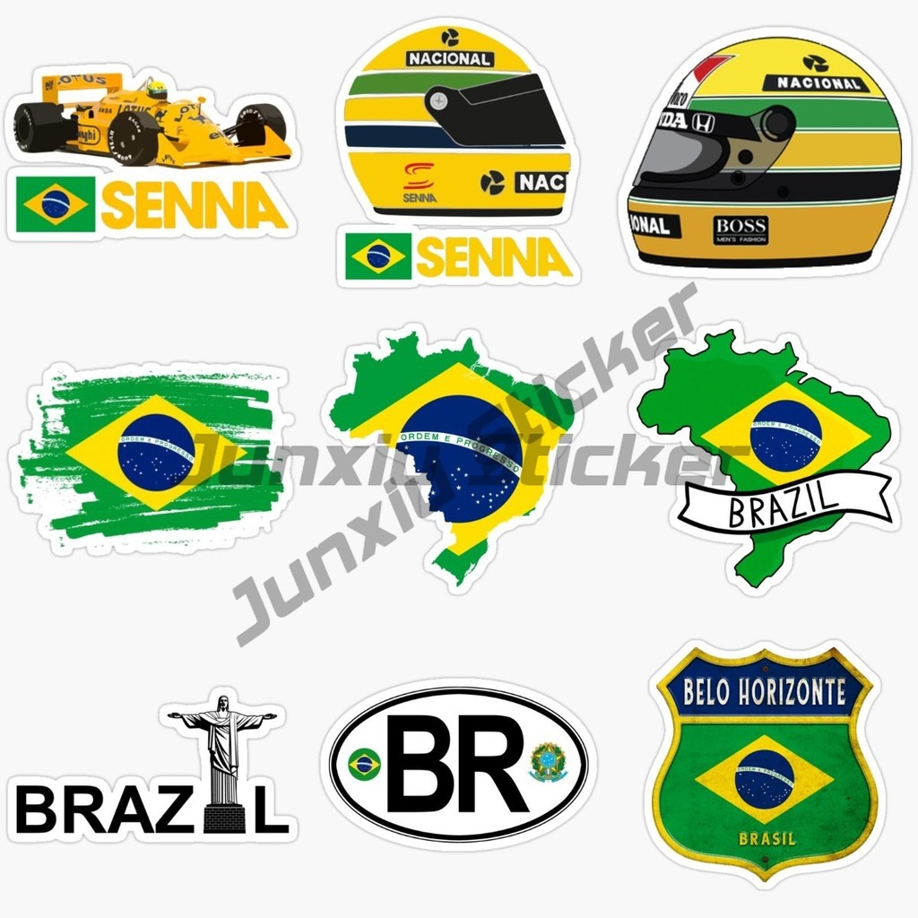Jual Brazil Map Sign Brazil Flag Shield Emblem Oval Vinyl Car Bumper ...