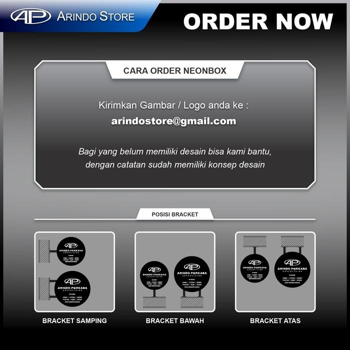 Jual neon box murah bulat 30x30cm 2sisi Standing | Shopee Indonesia