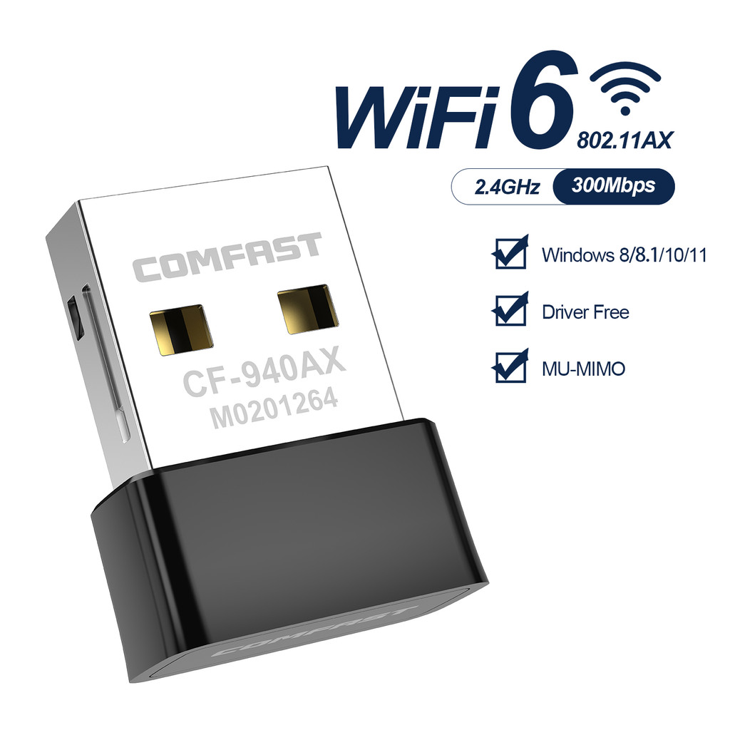 Jual COMFAST Mini USB WiFi6 Dongle Network Card 2.4GHz Wi-Fi Lan ...
