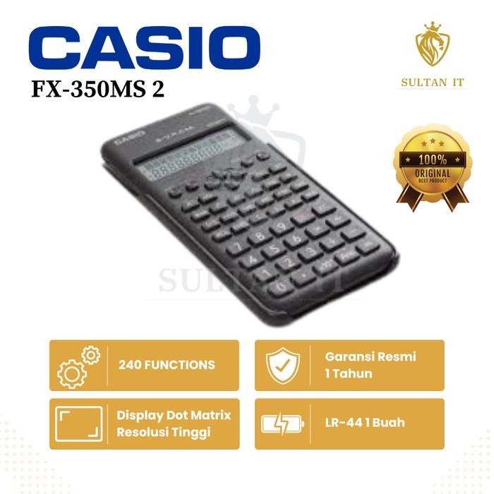 Jual KALKULATOR SCIENTIFIC CASIO FX 350MS 2 ORIGINAL | Shopee Indonesia