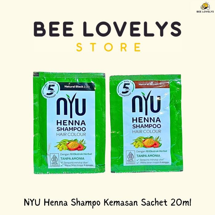 Jual NYU Henna Shampo Hair Colour Sachet 20ml | Shopee Indonesia