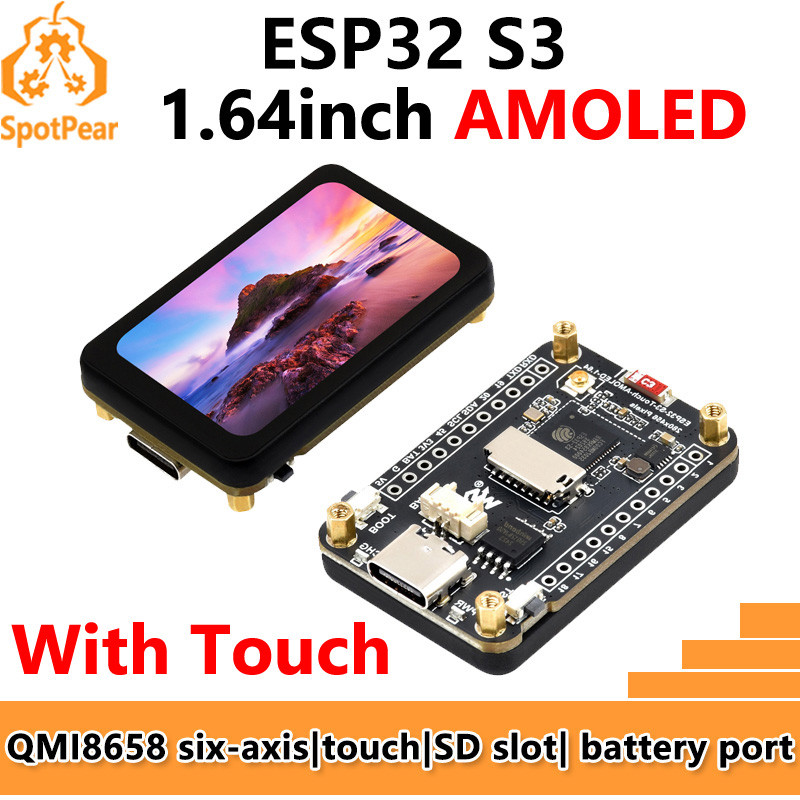 Jual ESP32 S3 Development Board 1.64inch AMOLED Display 1.64 inch TouchScreen For Arduino LVGL ...