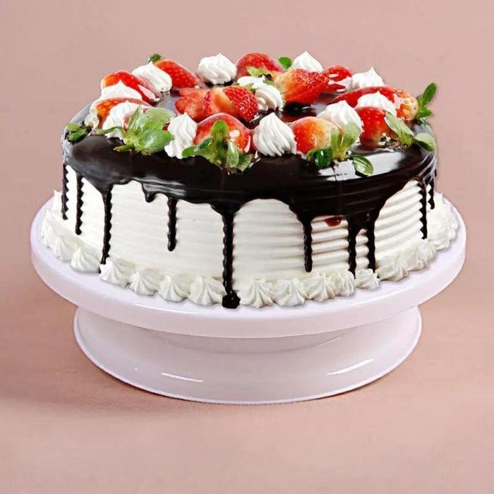 Jual Meja Putar Putih Kue / Meja Putar Menghis Kue / Cake Turntable ...