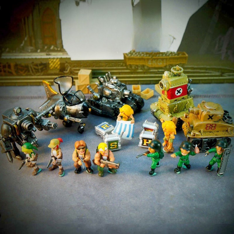 Jual 1:64 Metal Slug Genuine Tide Play Figure Snk Hand-Made Heavy ...