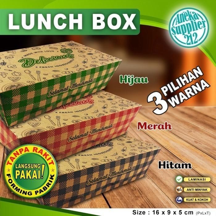 Jual Lunch Box -KRAFT COKLAT MOTIF Delicious Made With Love - Variasi ...