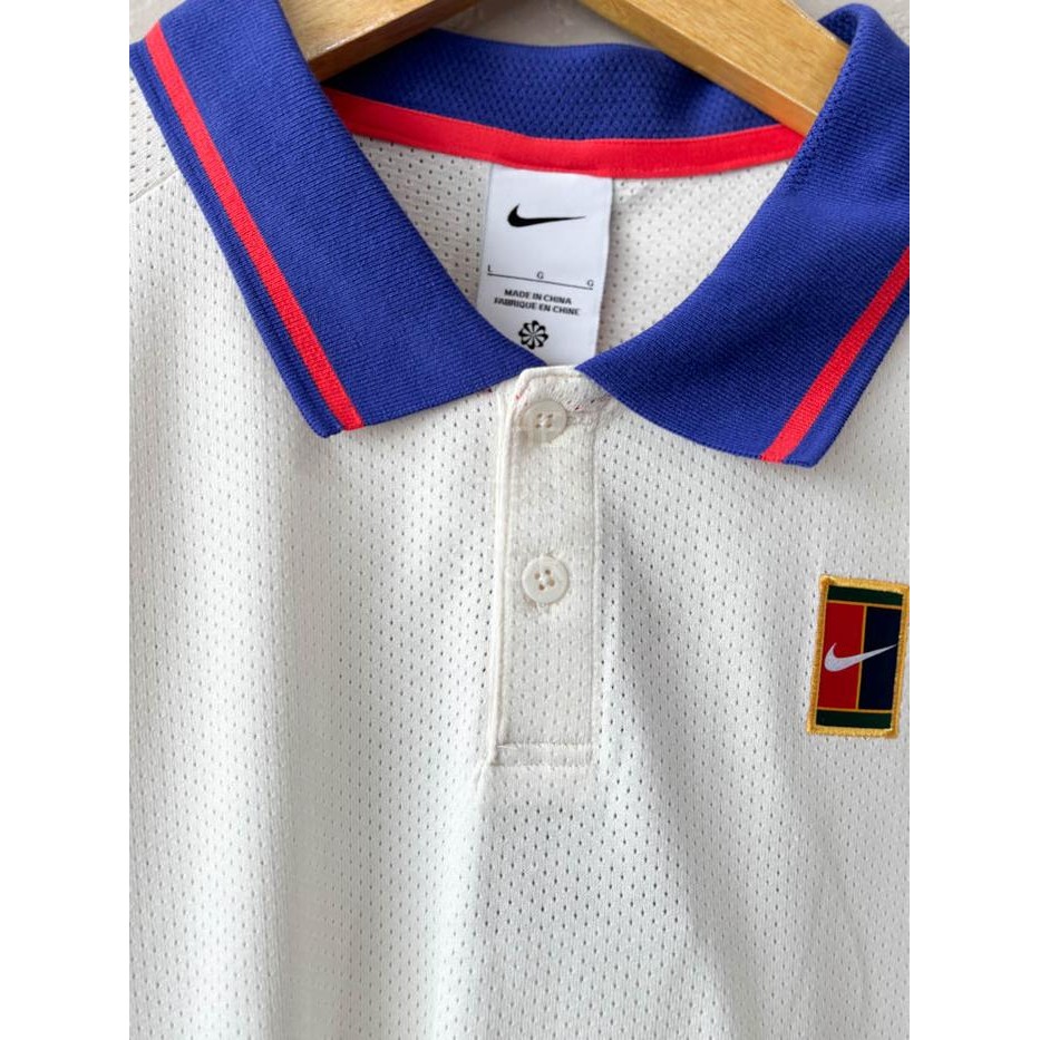 Jual Baju Tennis Nike Court Men Slam Heritage Polo Shirt Fren Open ...