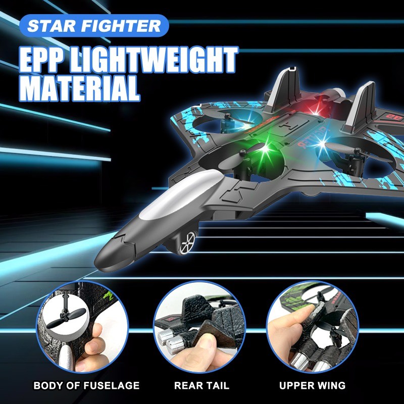 Jual RC Fighter Airplane Mini Drone Remote Control Jet Plane Stunt ...