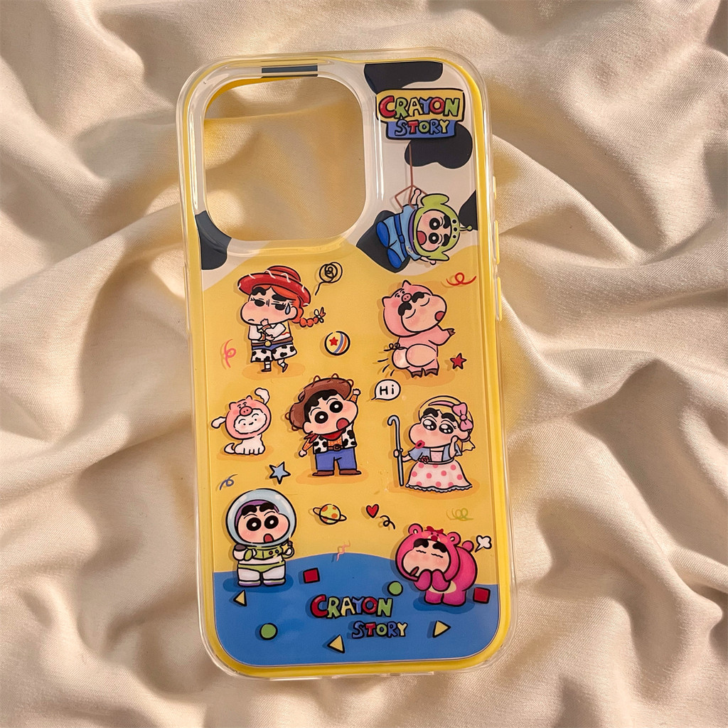Jual Senior Lucu Crayon Shinchan Soft Untuk Case Iphone 16E 15 Pro Max ...