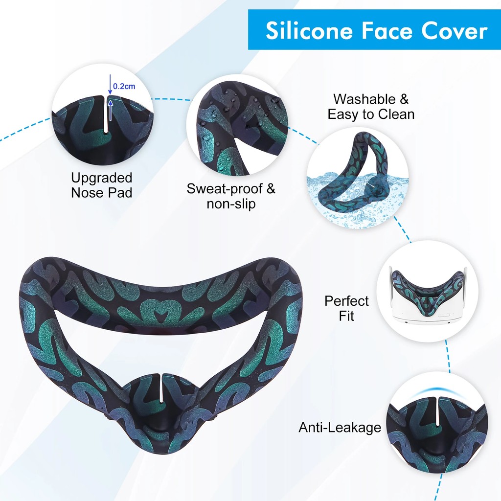 Jual Silicone Protective Cover Shell Case For Oculus Quest 2 VR Headset ...