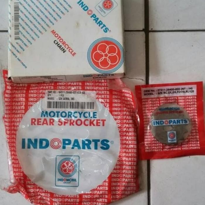 Jual GEARSET / GIRSET INDOPART SATRIA 2 TAK SHOGUN 110 SMASH LAMA NEW ...