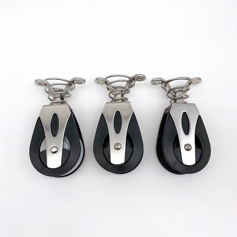 Jual IMPORT 316 Stainless Swivel Nylon Pulley Block 1500 Lbs Sailing ...