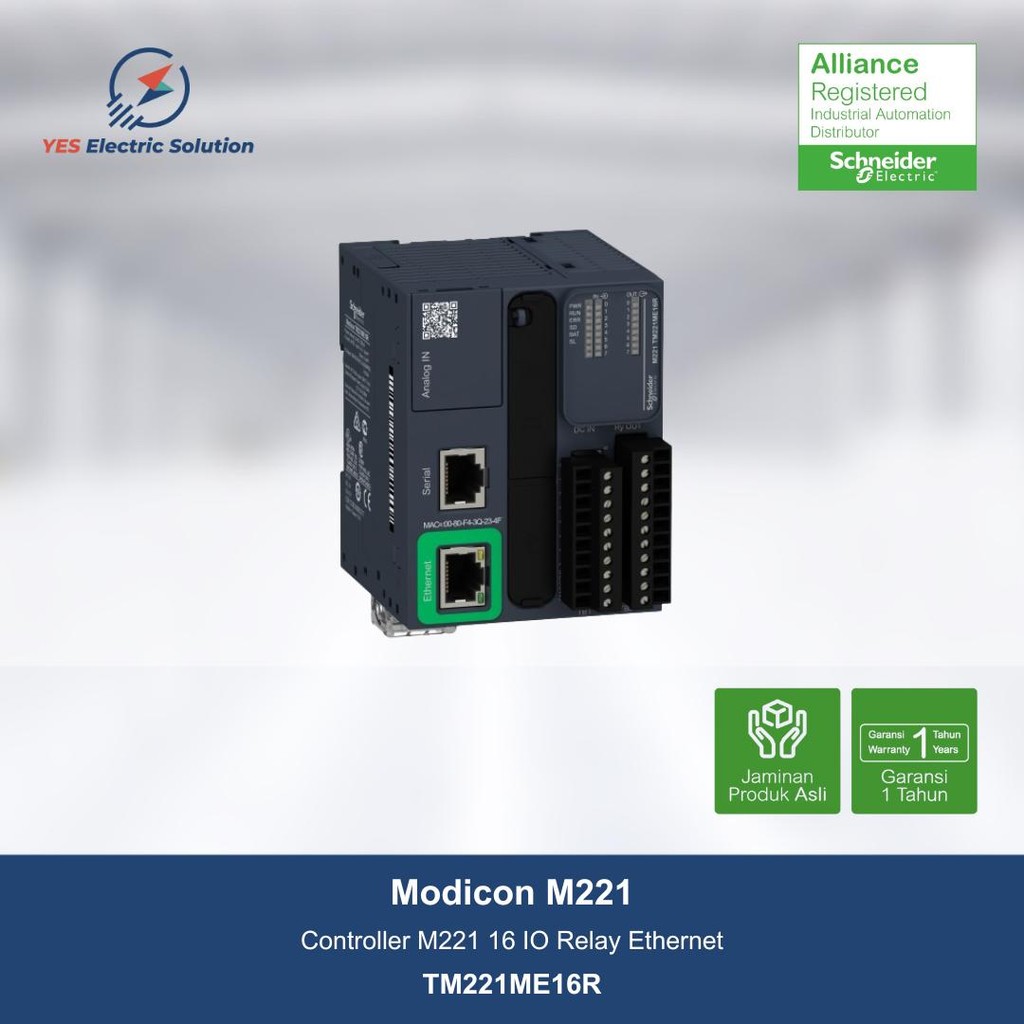 Jual Schneider Electric PLC Modicon M221 Controller 16 IO relay ...