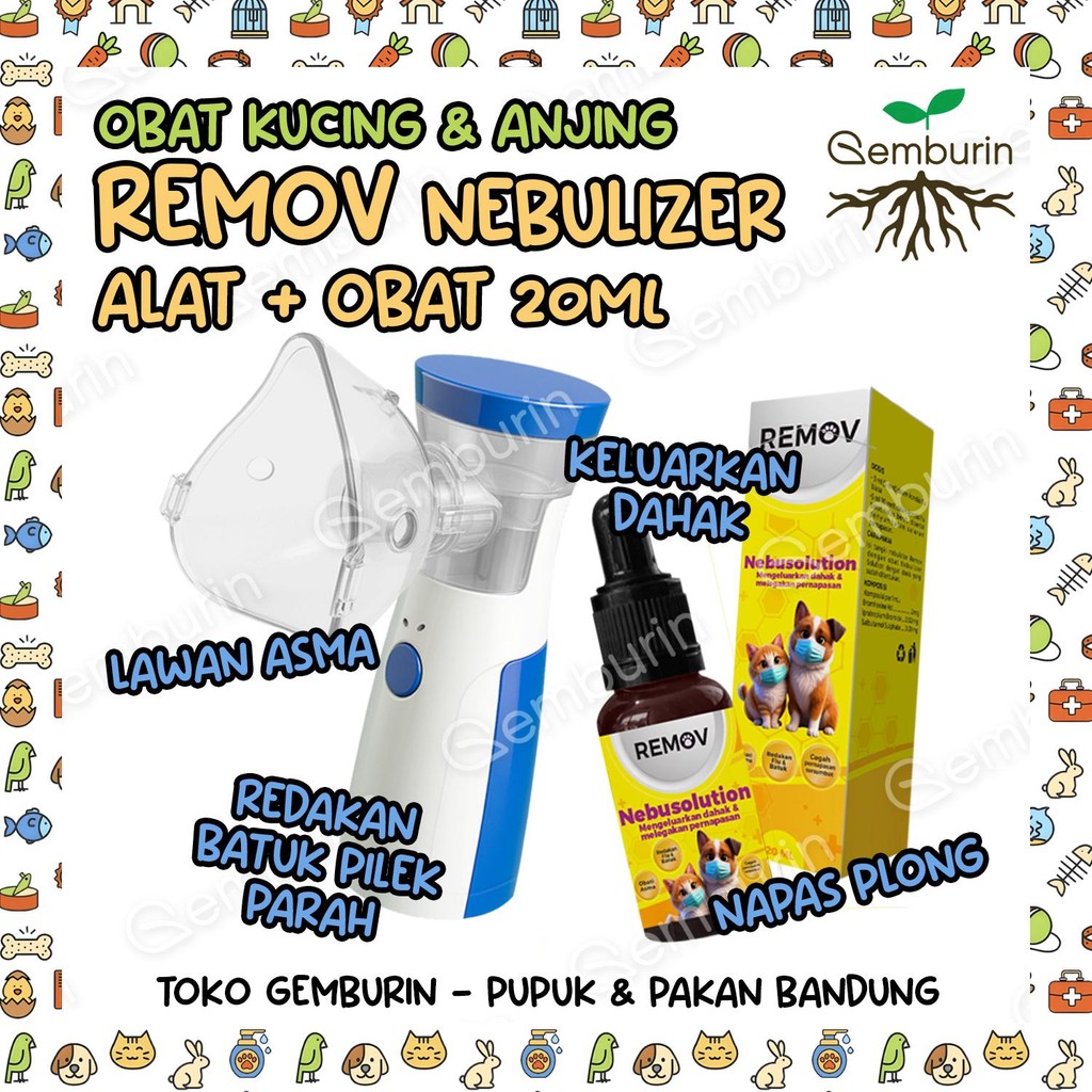 Jual REMOV Paket Nebulizer + Nebusolution 20ML / Obat Uap Sesak Nafas ...