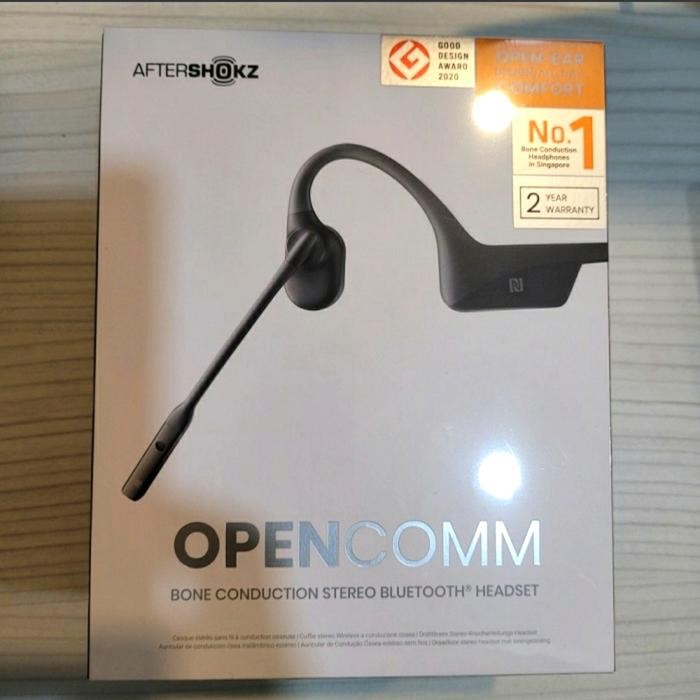 Jual Aftershokz OpenComm Microphone Wireless Bone Conduction Headphone ...