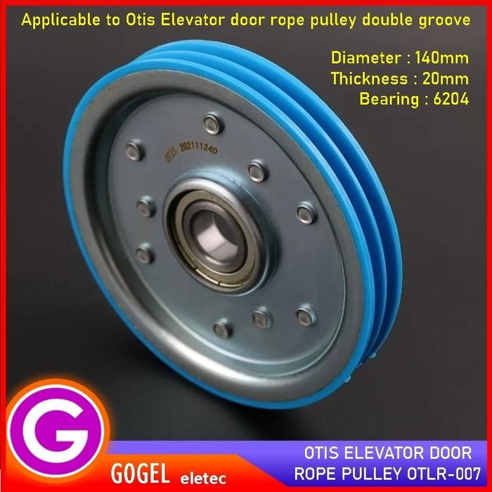 Jual ELEVATOR ROLLER HANGER OTIS/DOOR ROPE LIFT PULLEY DOUBLE GROOVE ...