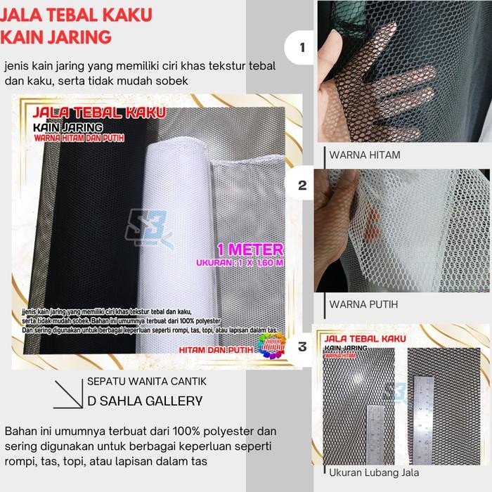 Jual Pilihan- Bahan Jala Tebal Kaku Kain Jaring Lapisan 100 X 150 Cm ...