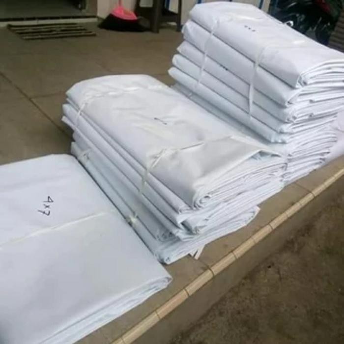 Jual Eiger - Terpal Putih Tenda Ukuran 4X6 Meter Pinggiran Sudah Ada ...