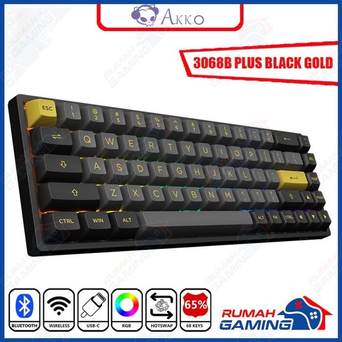 Jual MECHANICAL KEYBOARD - AKKO 3068B PLUS V2 - 65% - 3 MODE - RGB ...