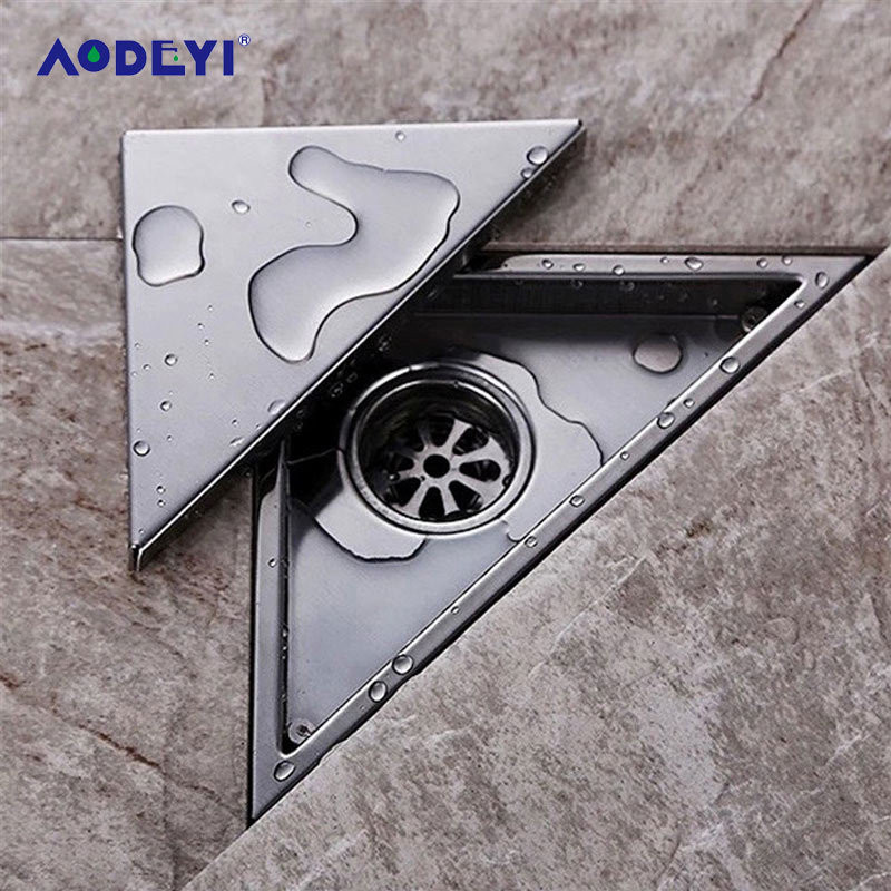 Jual New Bathroom Floor Drain Hidden Type Triangle Tile Insert Drainer ...