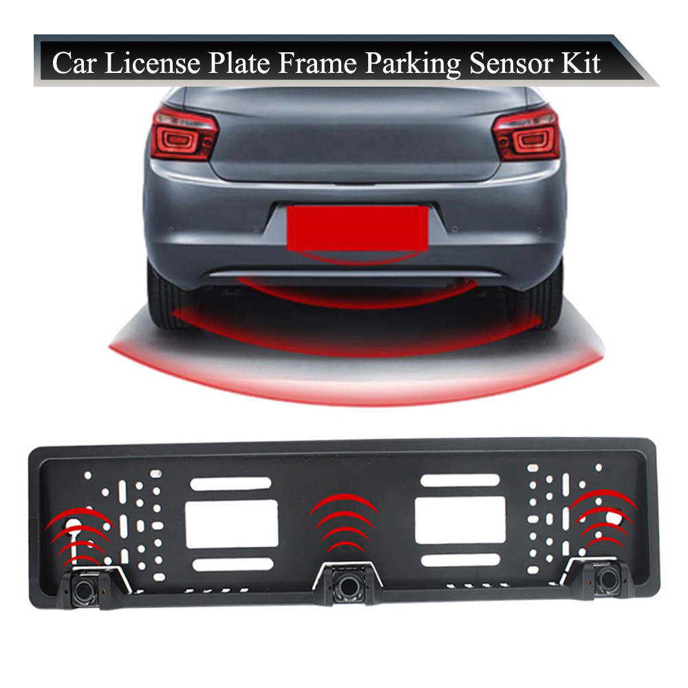 Jual Eu Europe Car License Plate Frame Car Parking Sensor Kit Auto ...