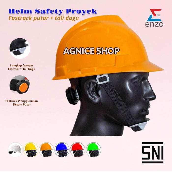 Jual Safety Helmet Sni Enzo Helm Proyek + Sarang Putar Fastrack ...