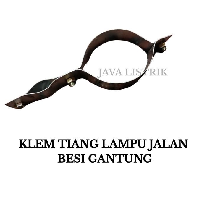 Jual KLEM TIANG LAMPU JALAN BESI GANTUNG / KLEM TIANG LISTRIK | Shopee ...