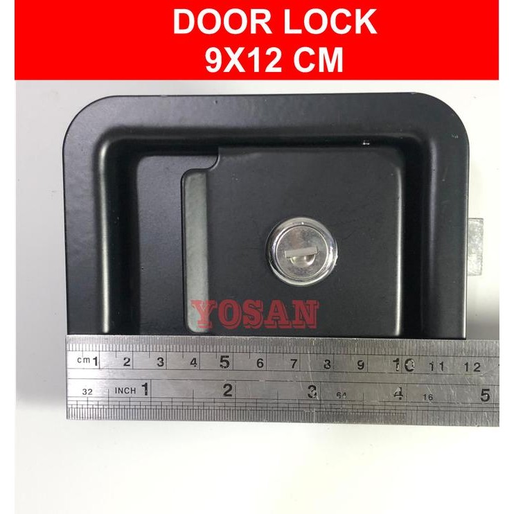 Jual DOOR LOCK / DOORLOCK HITAM BESI SEDANG GENSET PANEL 9x12 CM ...