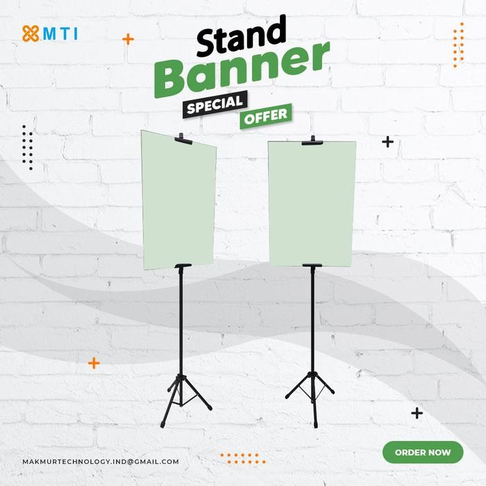 Jual TRIPOD BANNER STAND 2 SISI / STAND PROMOSI / | Shopee Indonesia