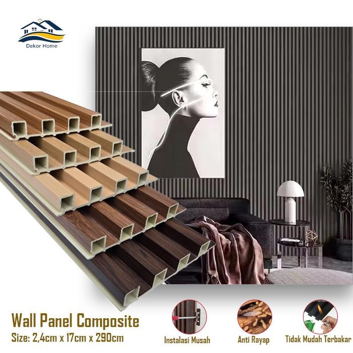 Jual WALL WPC WOOD PANEL WALLPANEL WPC PVC KAYU DINDING UKURAN 17CM x 2,9 METER KETEBALAN 2,5CM ...