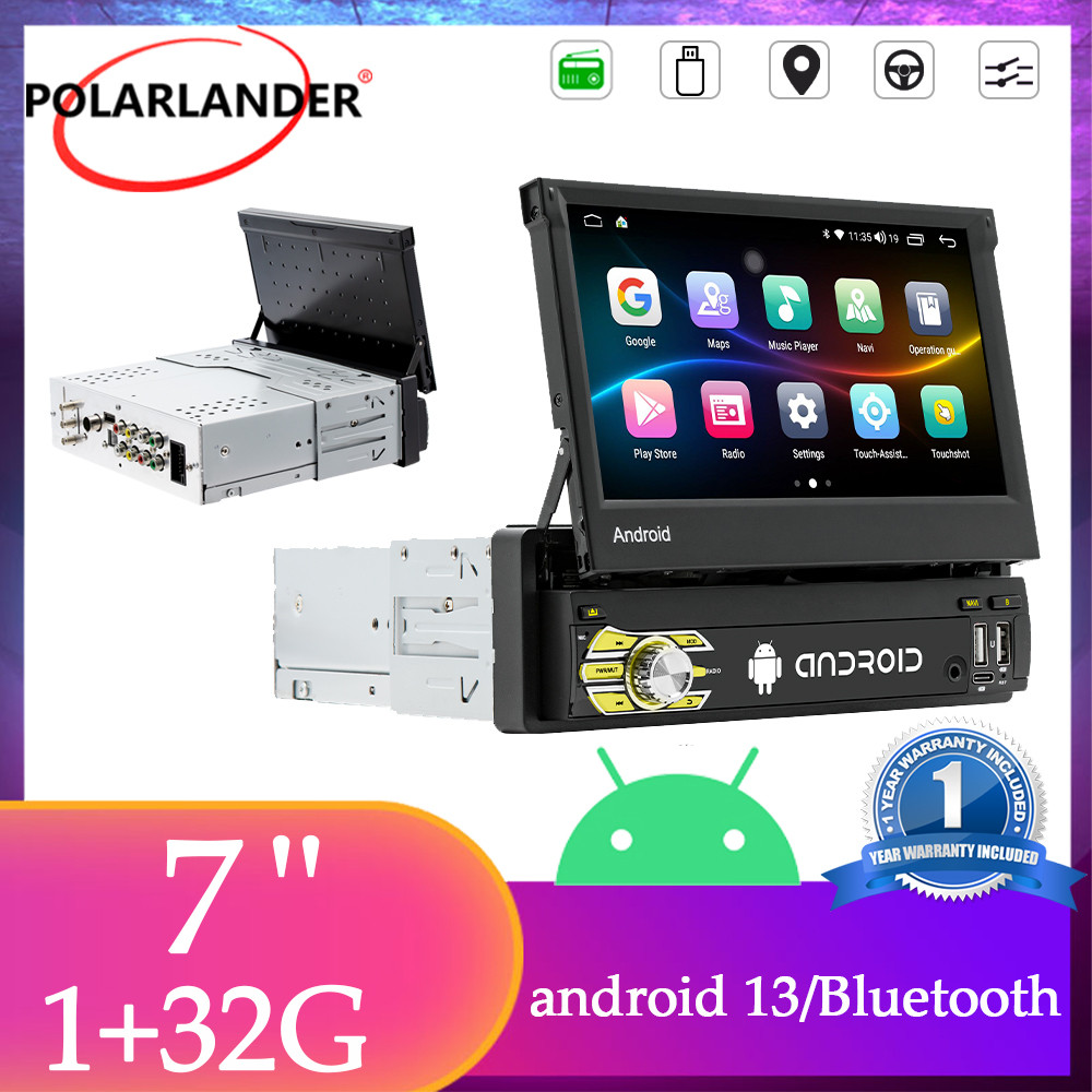 Jual Manual Retractable Screen Android 13 Car Stereo Wireless Apple ...