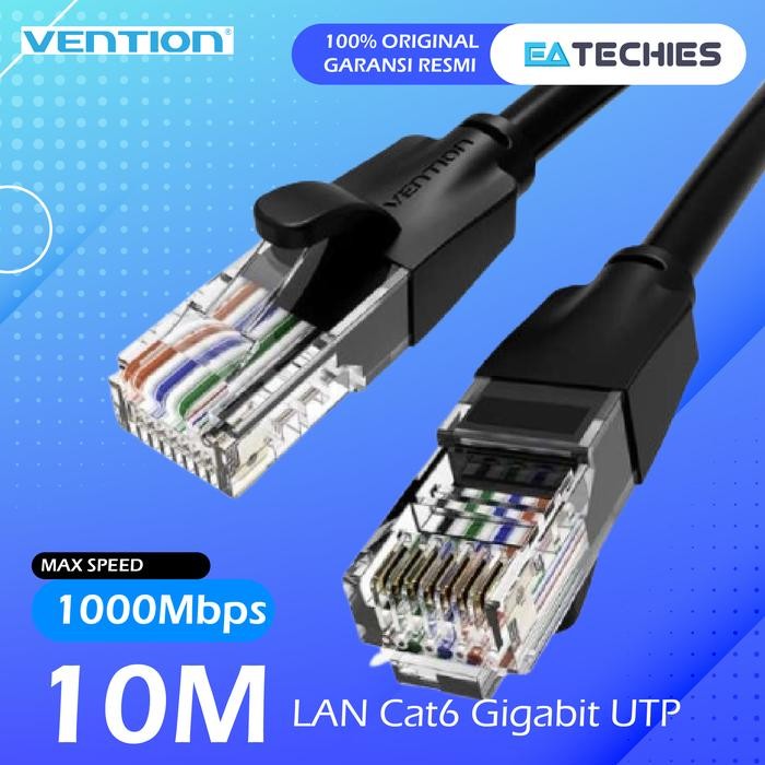 Jual Terbaru [10M] Vention Kabel Lan Cat6 10 Meter Utp Gigabit Ethernet ...