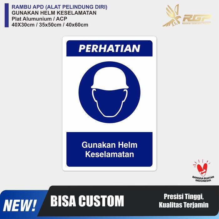 Jual Safety Sn Rambu K3 APD - Gunakan Helm Kean 35cm x50cm | Shopee ...