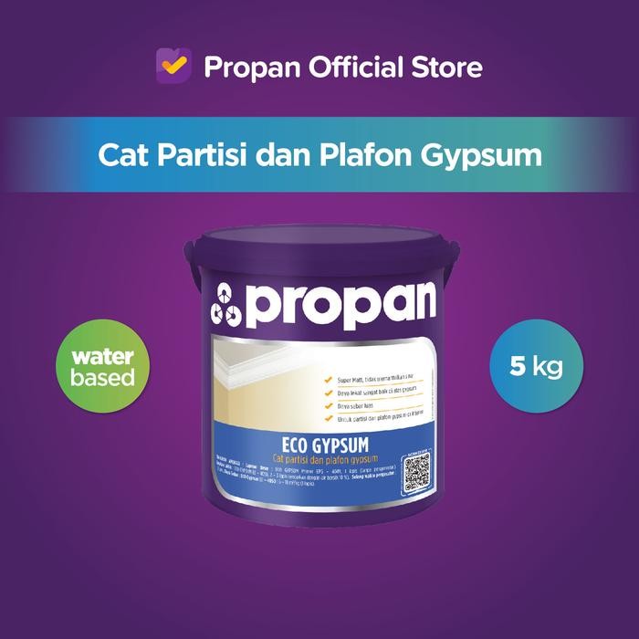 Jual CAT PLAFON CEILING GYPSUM PROPAN ECO GYPSUM WHITE 25 KG | Shopee ...
